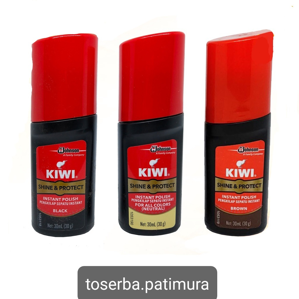 Jual Semir Sepatu Kiwi 30ml Cair hitam, coklat, netral | Shopee Indonesia