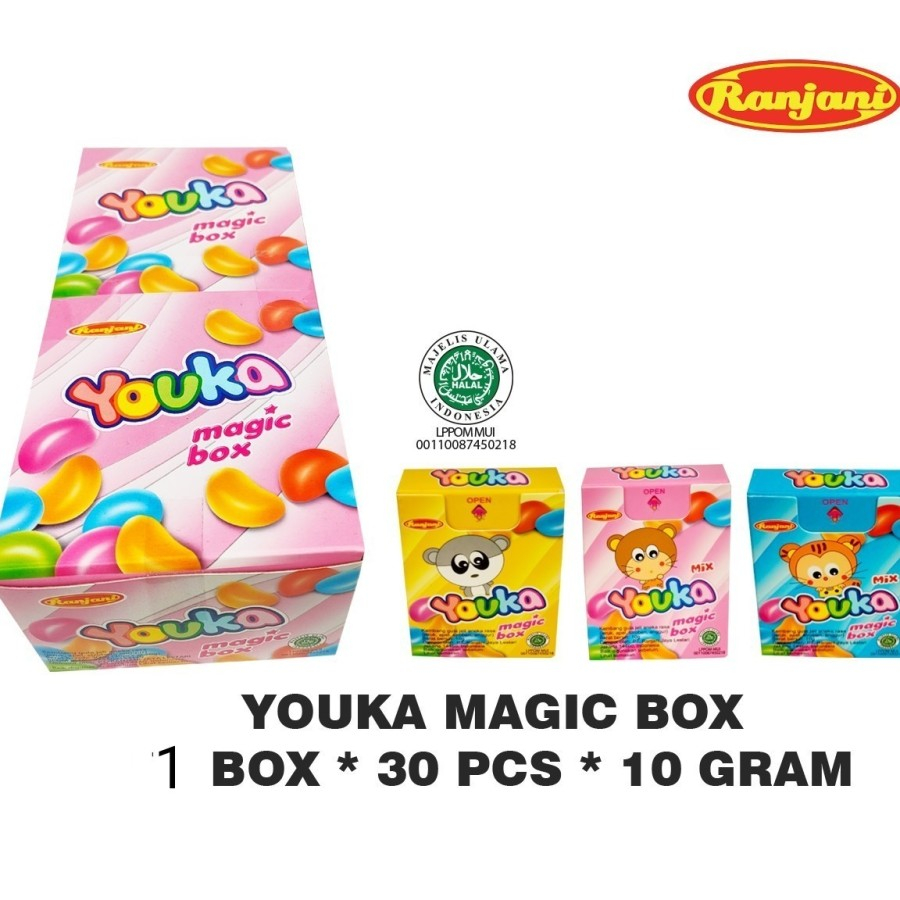 Jual PERMEN JELLY YOUKA MAGIC BOX 1 BOX * 30 BUNGKUS * 10GRAM | Shopee ...