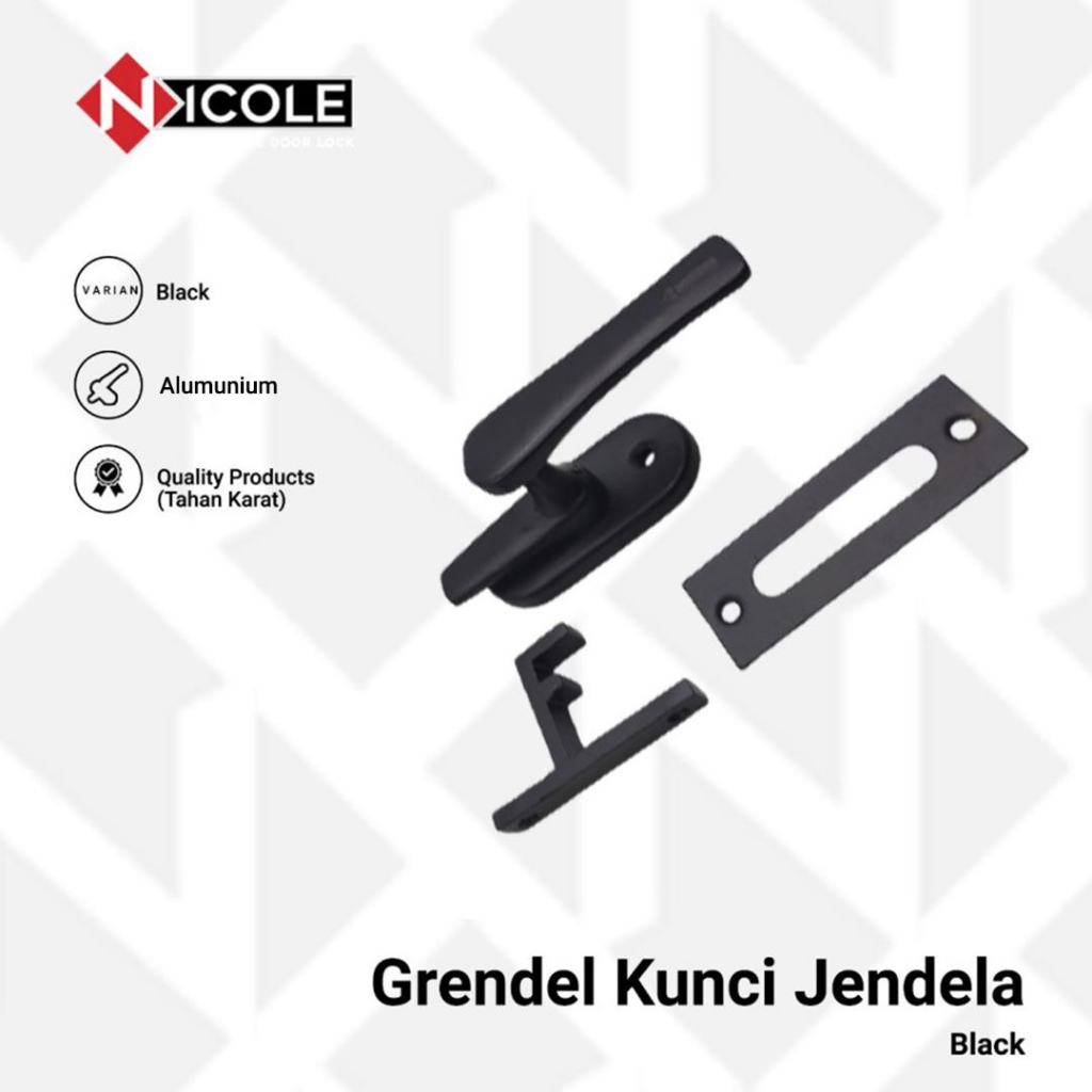 Jual Rambuncis Handle Jendela / Grendel Kunci Jendela Nicole 3 Warna ...