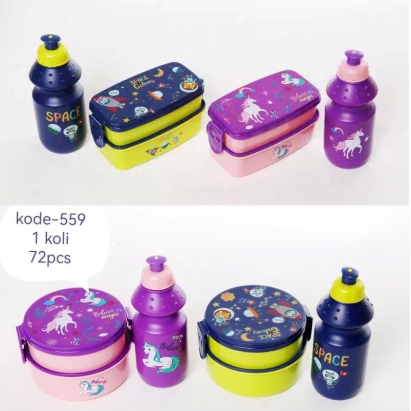 Jual LUNCH BOX SET SPACE ANAK - TEPAK MAKAN ANAK LUCU | Shopee Indonesia