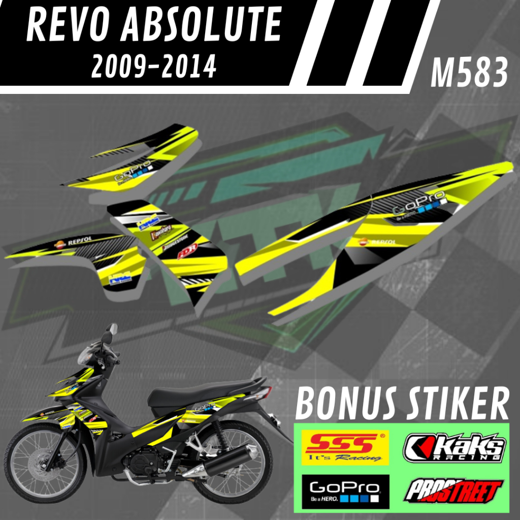 Jual Lis Stiker Striping Motor Honda Absolute Revo M583 List Sticker ...