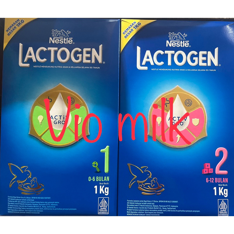 Jual Lactogen 1 dan 2 Susu Formula 0-6bln 6-12 Bulan Box 1 kg ready ...