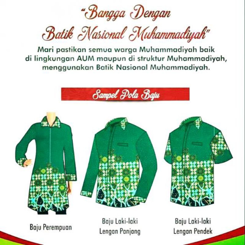 Jual Baju seragam batik Muhammadiyah nasional terbaru pria dan wanita ...