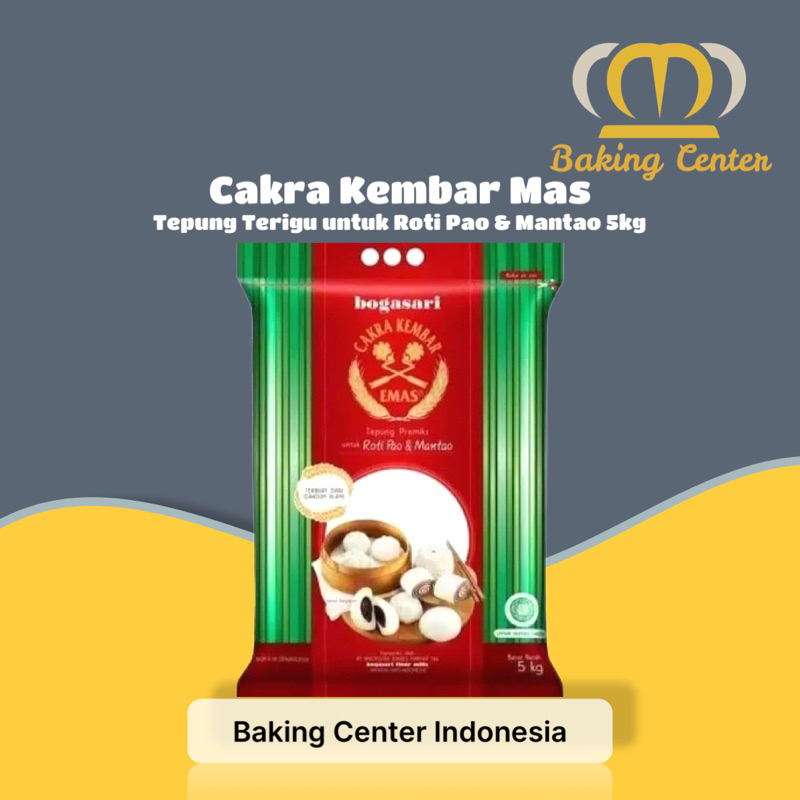 Jual Cakra Kembar Emas Tepung Terigu Untuk Roti Pao dan Mantao 5kg ...