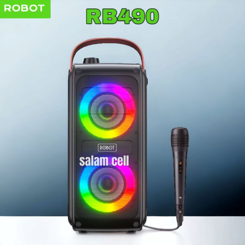 Jual Speaker Bluetooth Karaoke ROBOT RB490 With Microphone Original ...