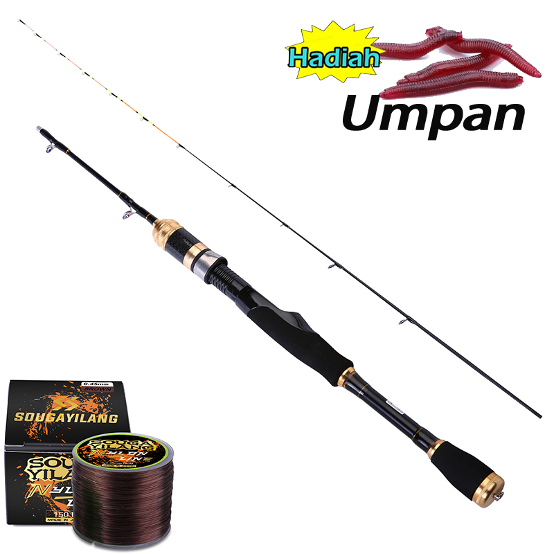 Jual Sougayilang joran pancing udang 1.2m 2 bagian gagang pancing kayu ...
