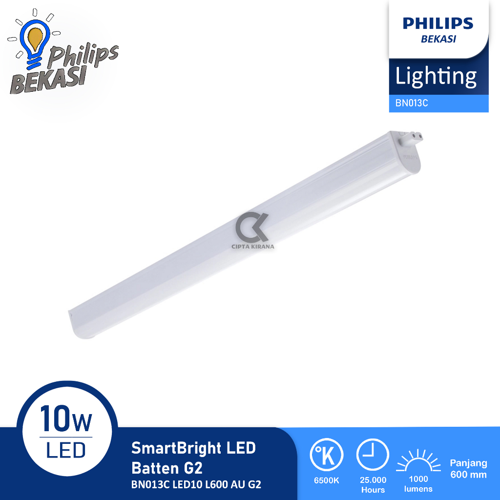 Jual Lampu SmartBright LED Batten G3 BN013C LED10/CW L600 AU G2 ...