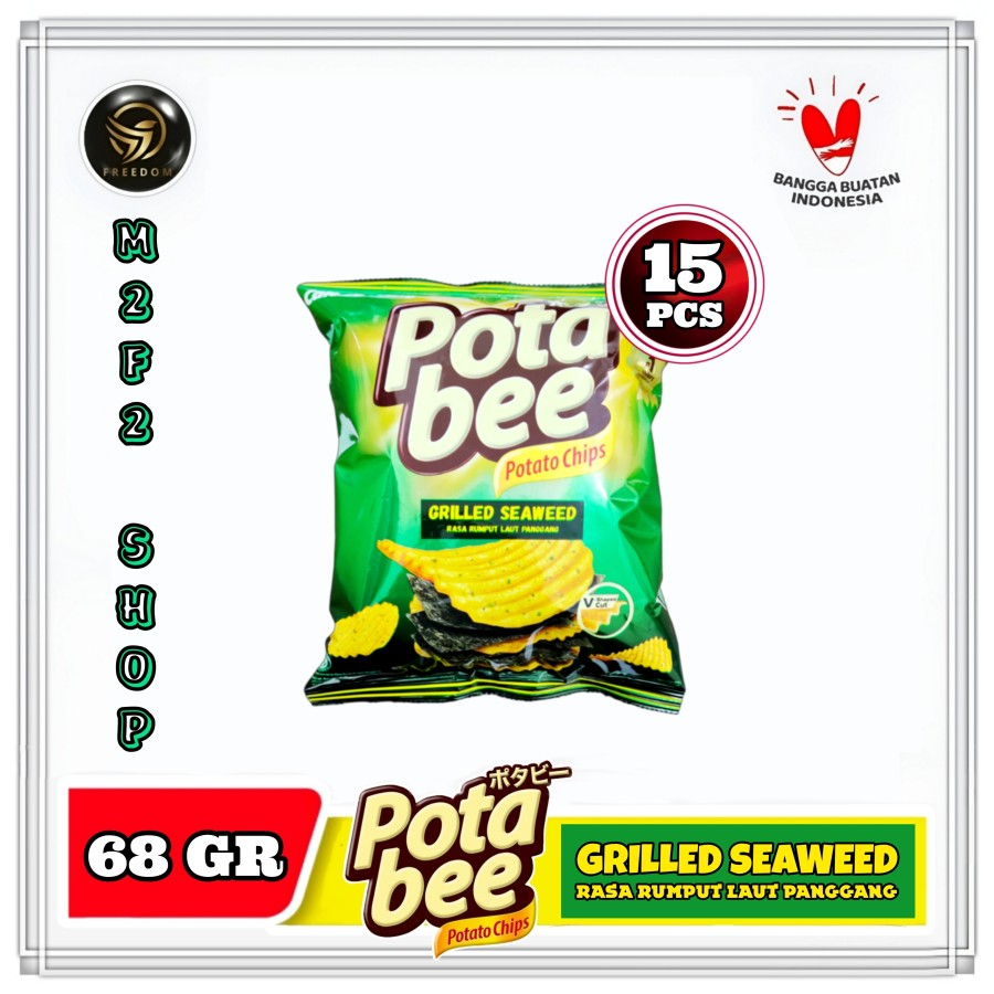 Jual Keripik Kentang Potabee Grilled Seaweed Rumput Laut Panggang - 68 ...