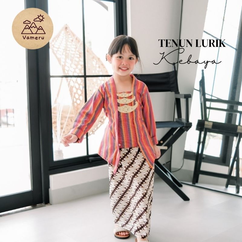 Jual VAMERU - KEBAYA LURIK ANAK TENUN ANAK LENGAN PANJANG PAKAIAN ADAT KLASIK JAWA TENGAH JOGJA ...