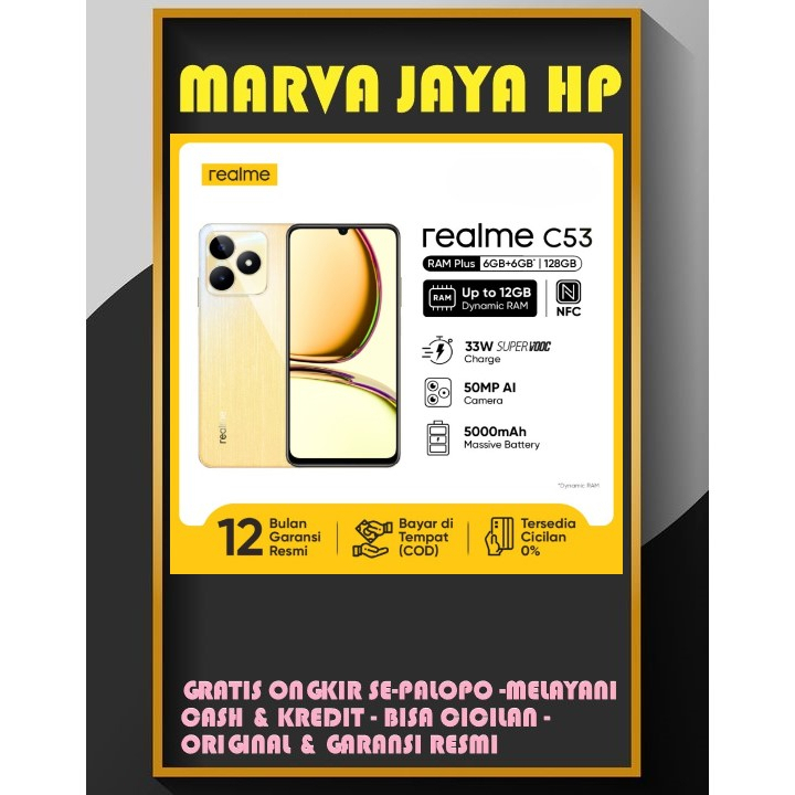 Jual Realme C53 6/128GB - 5000 mAh Battery | 33W SUPERVOOC Charge | NFC | Shopee Indonesia
