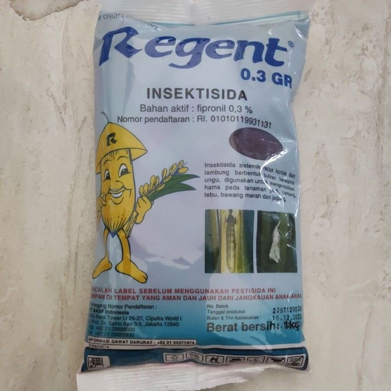 Jual Regent 0,3gr berat 1kg obat insektisida untuk penggerek batang ...