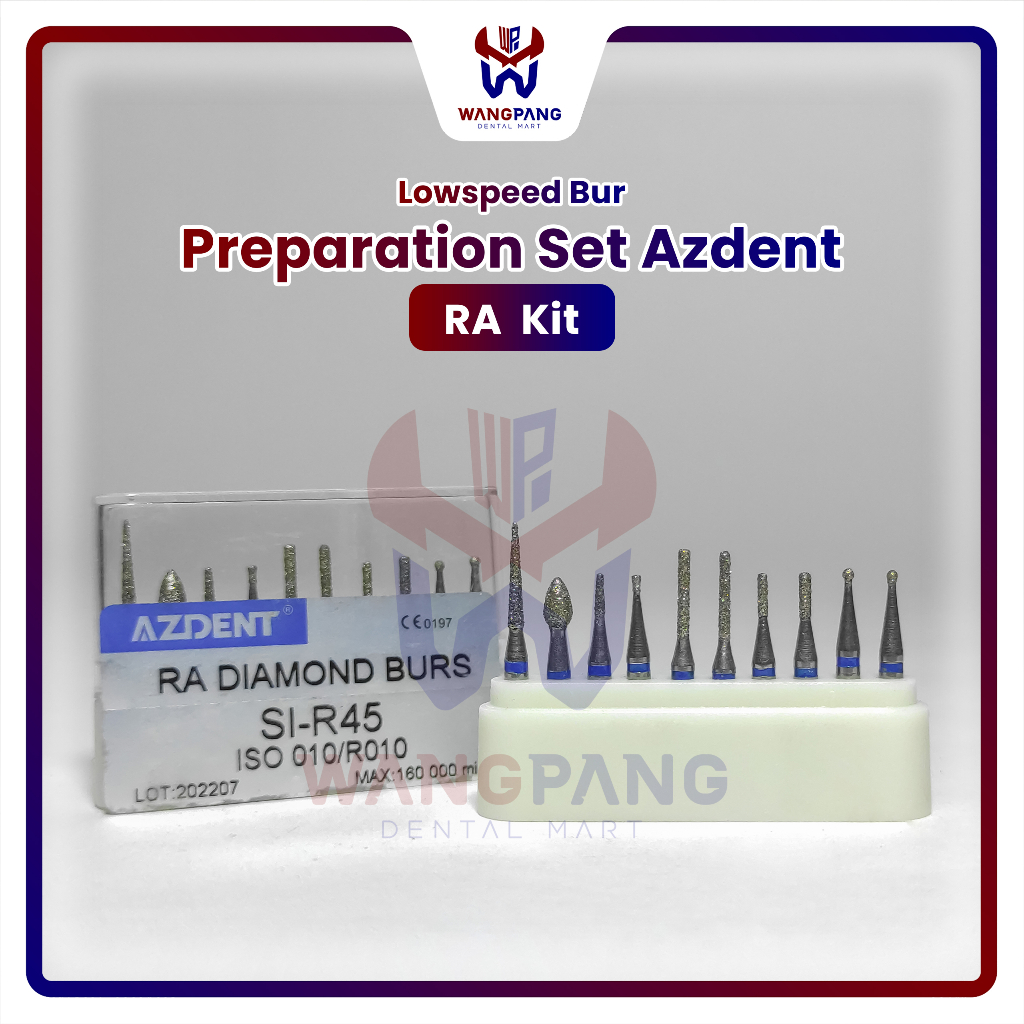 Jual MATABUR LOW SPEED PREPARATION KIT AZDENT / BUR RA KIT | Shopee ...