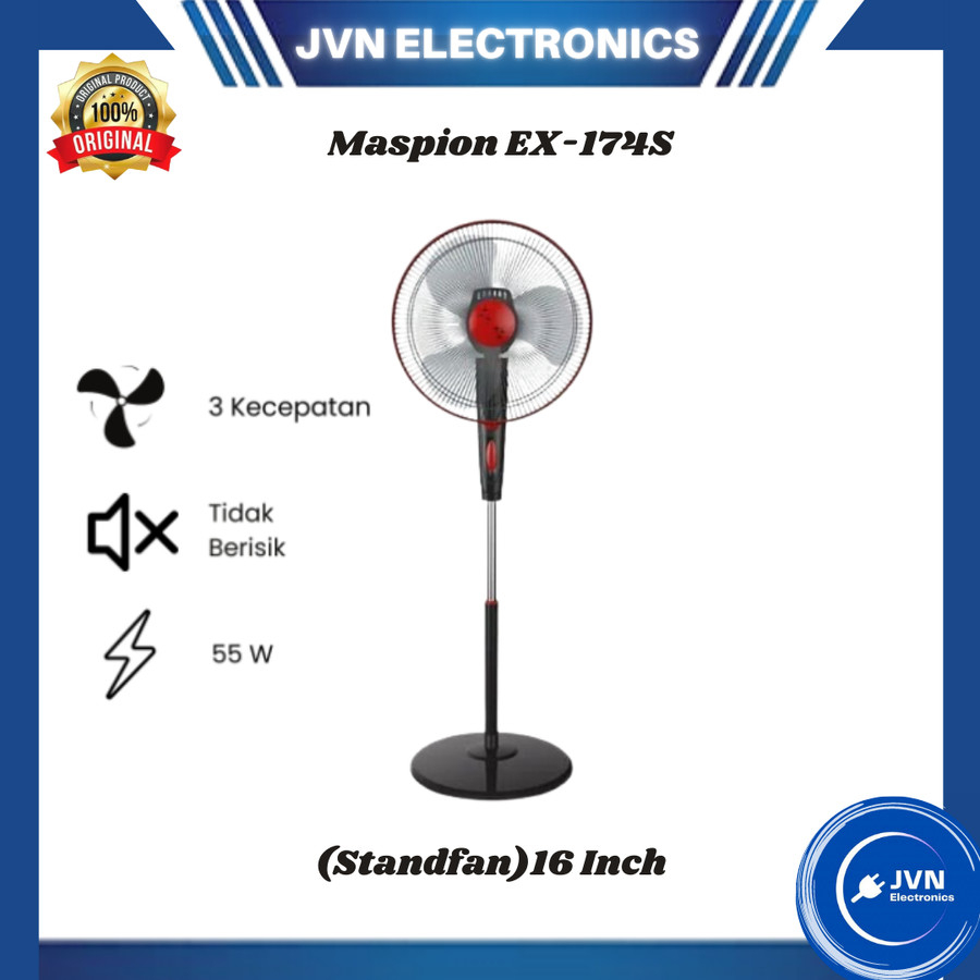 Jual Kipas Angin Berdiri Maspion (Standfan) EX-174S 16 Inch | Shopee ...