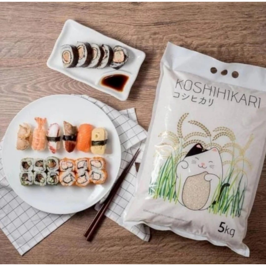 Jual Beras Jepang Koshihikari 5kg - Japonica Rice Untuk Sushi, Onigiri ...