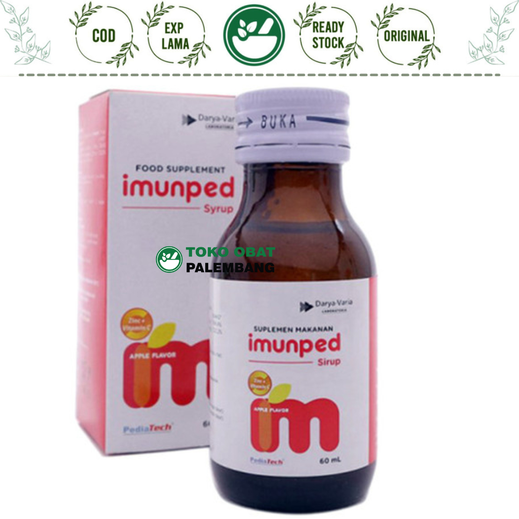 Jual IMUNPED SYRUP 60ML VITAMIN C ZINC SIRUP VITAMIN IMUN ANAK VIT C ...