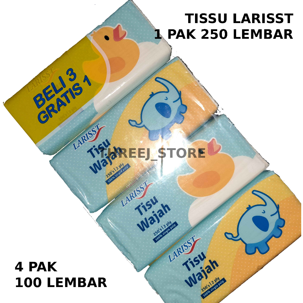 Jual Facial Tissue Larisst Tisu Wajah @250 lembar | Shopee Indonesia