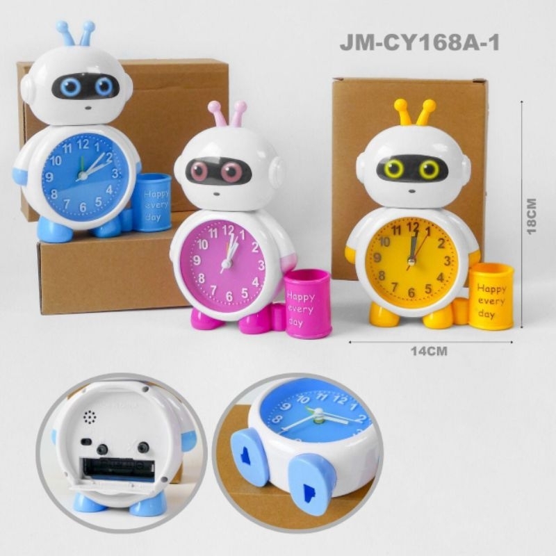 Jual Jam Meja Robot+Tempat Pensil | Shopee Indonesia