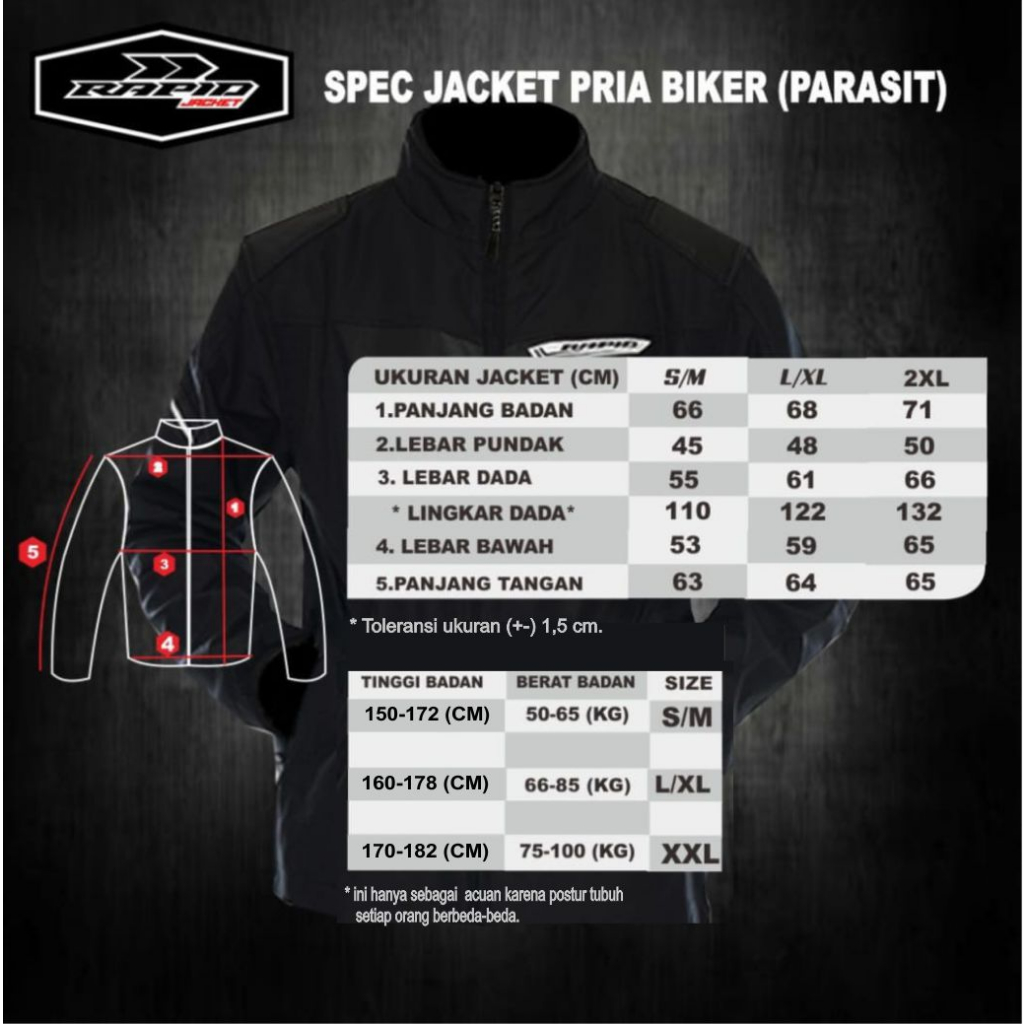 Jual Jaket motor pria riding premium harian RAPID SKYLINE Navy Biru ...