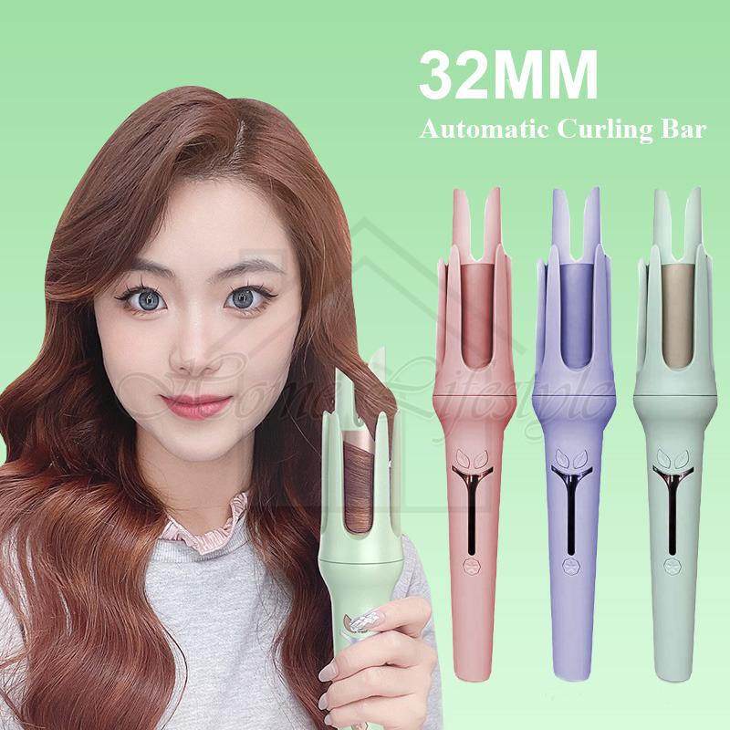 Jual CATOKAN KERITING KERAMIK OTOMATIS / CATOKAN RAMBUT CURLY / AUTOMATIC CURLING BAR 32MM HAIR ...
