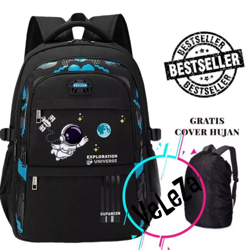 Jual Tas ransel anak laki-laki sekolah SD model astronot gratis raincover | Shopee Indonesia