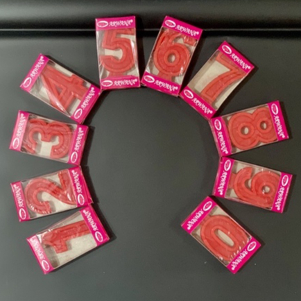Jual Lilin Angka Merah Glosy Red Number Candle Ultah Ulang Tahun ...