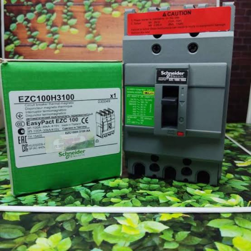 Jual MCCB SCHNEIDER EZC100H3100 3P 100A BREAKER EZC100H 3PHASE EZC 100H ...