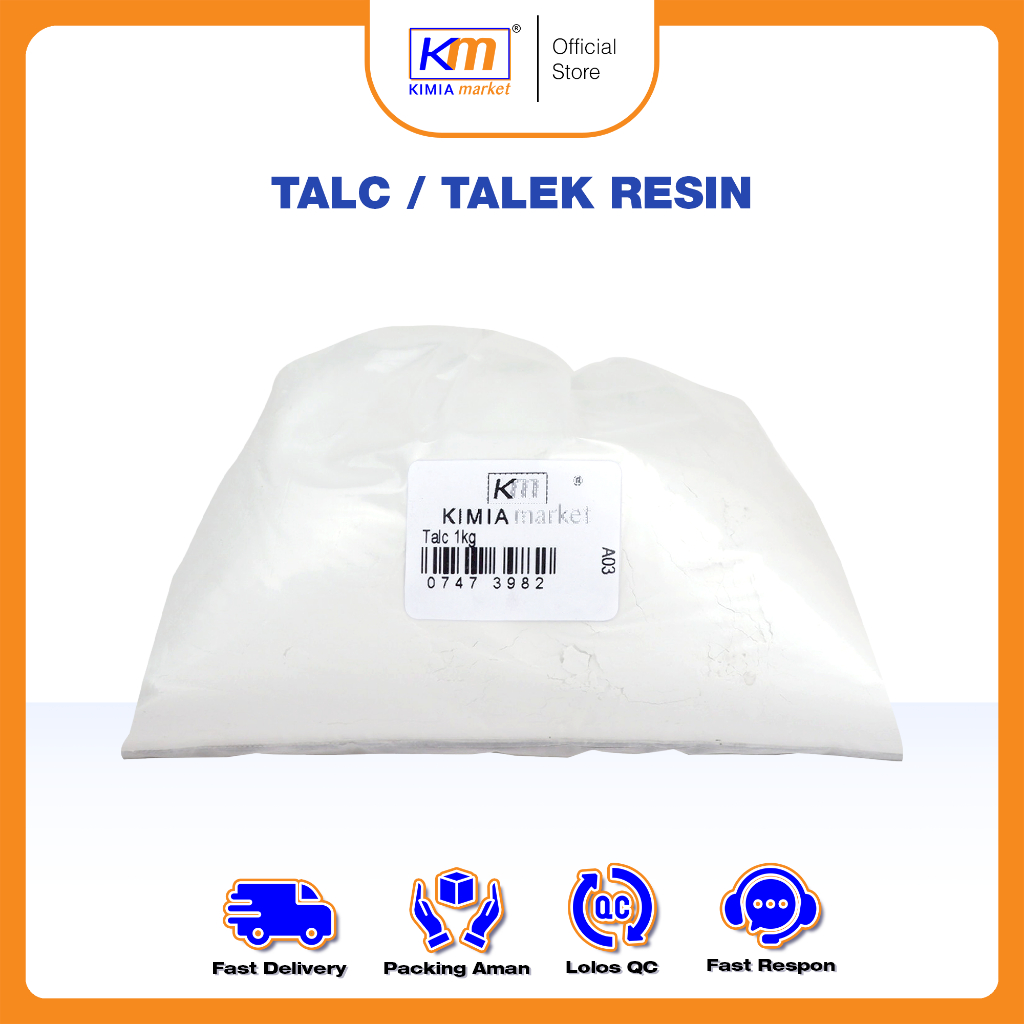 Jual TaIc 1KG/ Talek Resin / Tepung Resin / Talek Putih Teknis / Filler ...