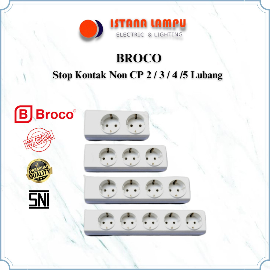 Jual STOP KONTAK BROCO 2/3/4/5 LUBANG / TERMINAL / COLOKAN LISTRIK ...