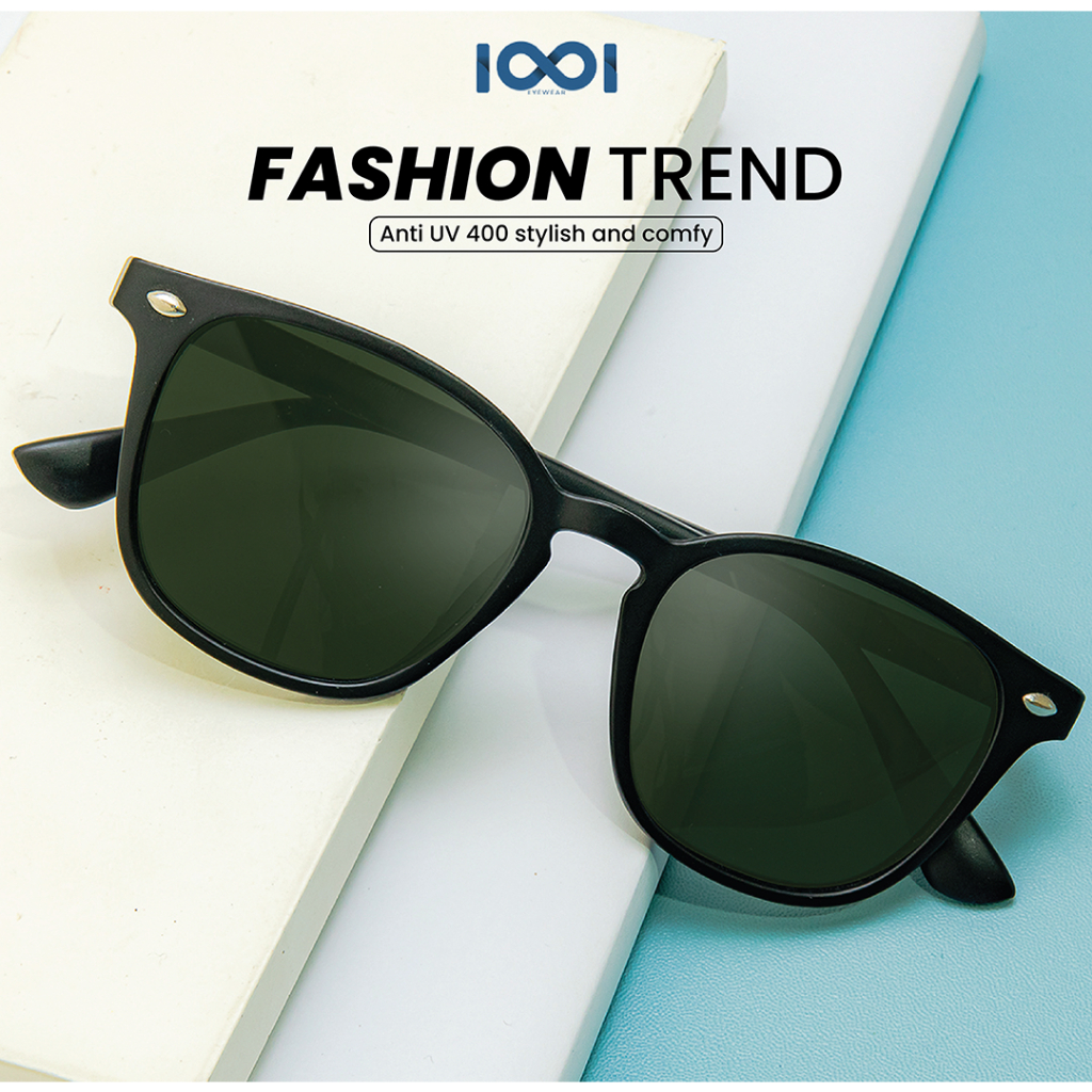 Jual IOOI Eyewear - Kacamata Hitam Sunglasses Kotak Vintage TR 90 UV Protection HC 001 | Shopee ...