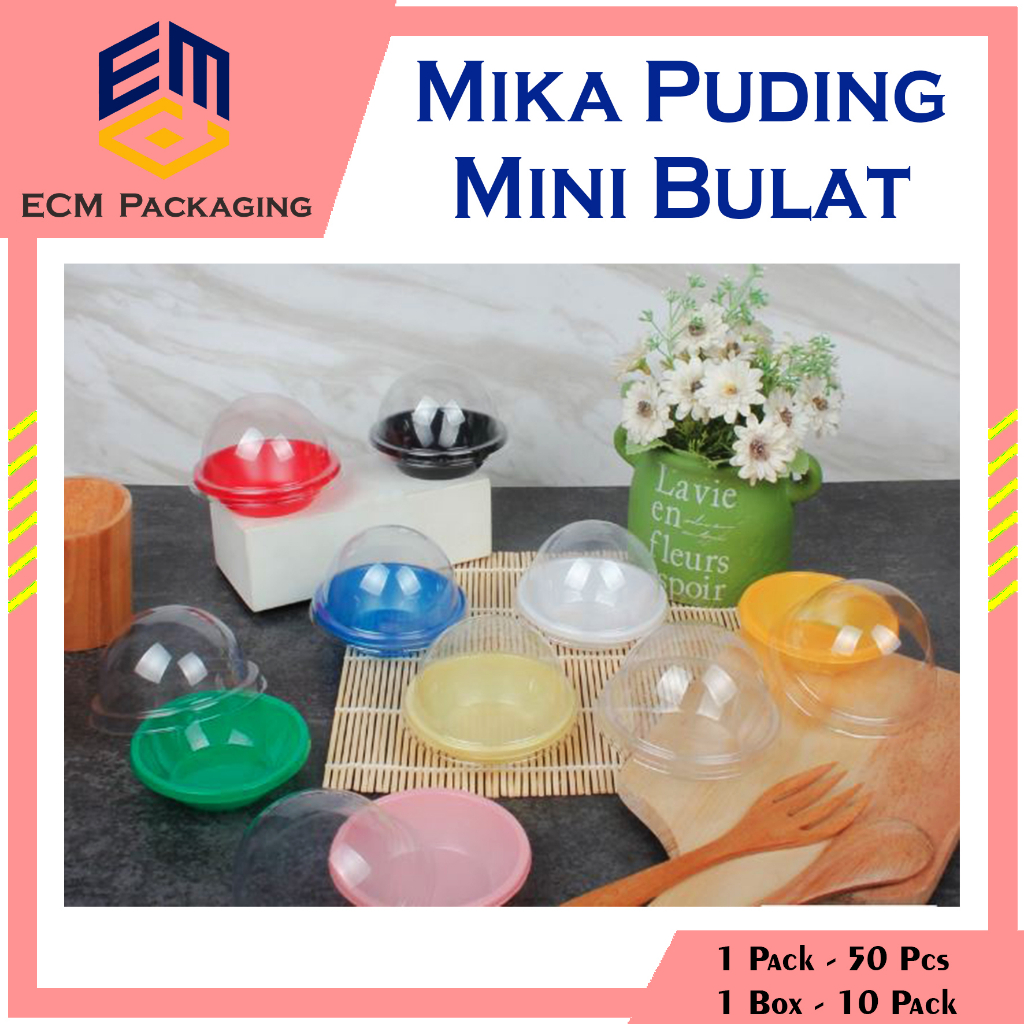 Jual Mika Puding Mini Bulat / Egg Yolk / Mika Mooncake / Mika Mochi / Mika Cupcake 50pcs ...