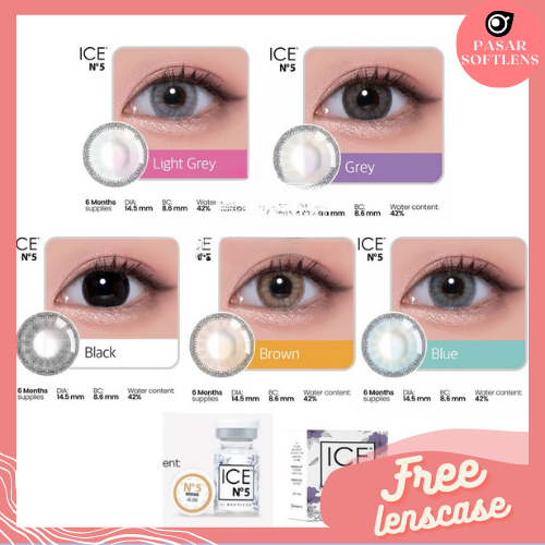 Jual SOFTLENS ICE N5 NORMAL & MINUS -0.50 SD -6.00 FREE LENSCASE BY X2 ...