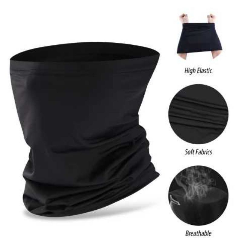 Jual buff masker wajah outdoor hitam polos import tanpa jahitan ...