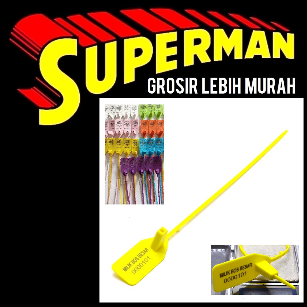 Jual PLASTIK SEGEL TIS + NOMOR SERI BOS BESAR LOGO + NO SERI Mini Seal ...