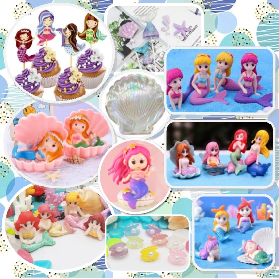 Jual Topper Mermaid Putri Duyung Kerang Shell Hiasan Cake Kue Ulang Tahun Ultah Birthday ...