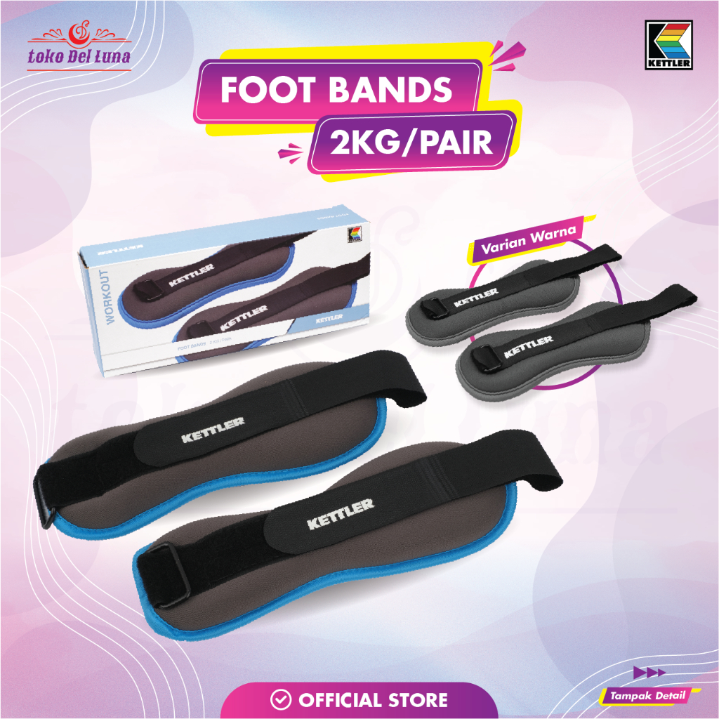 Jual KETTLER Foot Band 2Kg/Pair ( 2 x 1Kg ) Pemberat Kaki | Shopee ...