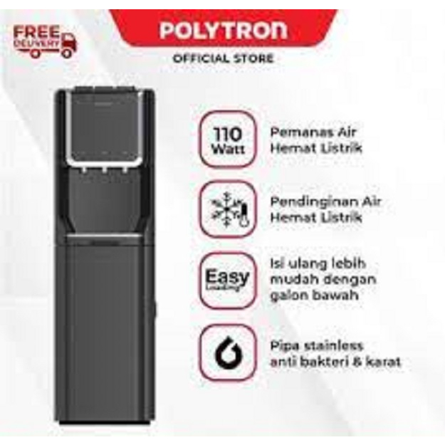 Jual Polytron Dispenser Galon Bawah 3 Kran UV Light Hot Cool Normal PWC ...