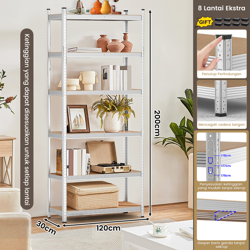 Jual KENZZO Rak Susun Serbaguna Rak Besi Rak Buku Penyimpanan Multi ...