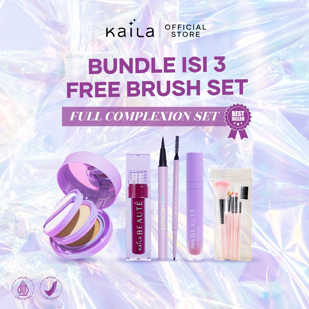Jual [BUNDLE ISI 3 FREE BRUSH SET] Kaila Full Complexion Set - Paket Makeup Full Gratis Brush ...