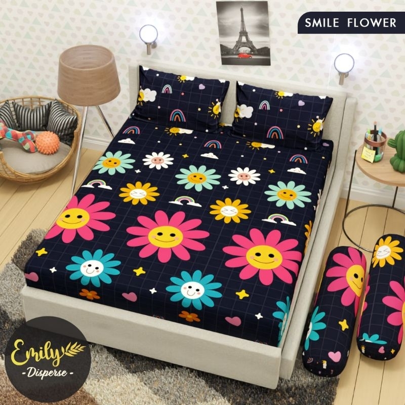 Jual Sprei Motif Bunga Terbaru Free Set Sarung Bantal dan Guling ...
