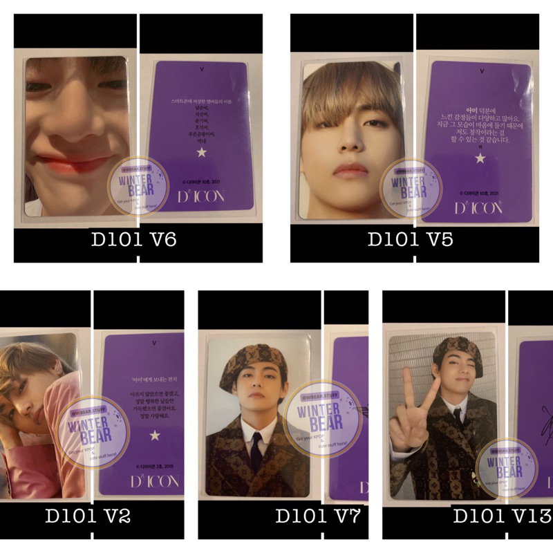 Jual PC/photocard dicon 101 Taehyung V BTS Taezoom official | Shopee ...