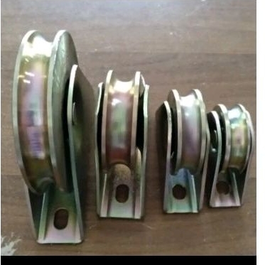 Jual roda pagar 2" inchi 50mm paret bulat U roda pintu besi gerbang ...