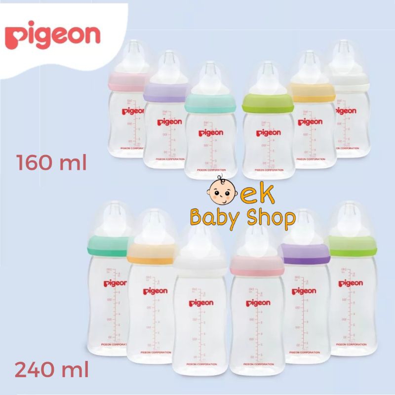 Jual Pigeon PP Wide Neck 160 ml 240 ml Botol Susu Bayi (Ada BOX) | Shopee Indonesia