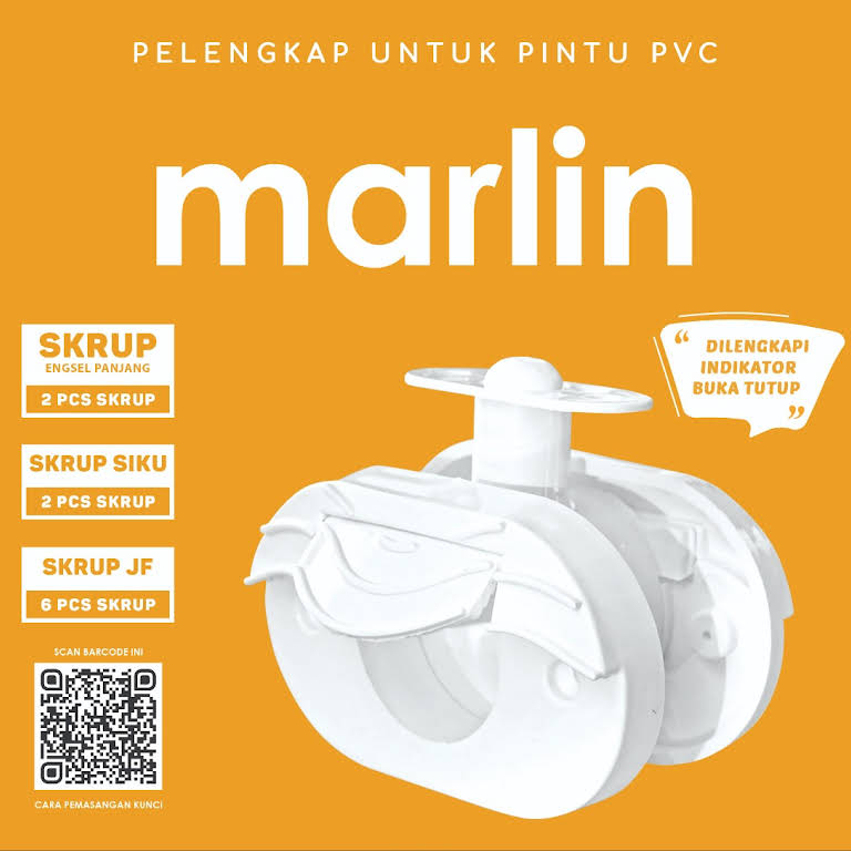 Jual Kunci pintu kamar mandi pvc marlin/Kunci Pintu PVC | Shopee Indonesia
