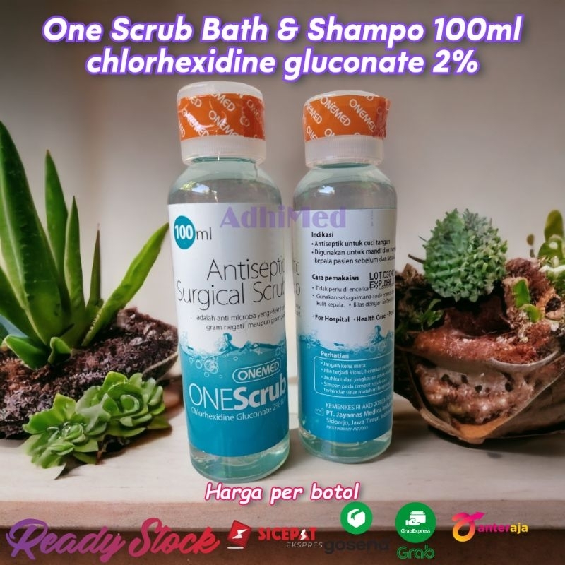 Jual onescrub bath & shampo 100ml chlorhexidine clugonate 2% shampoo ...