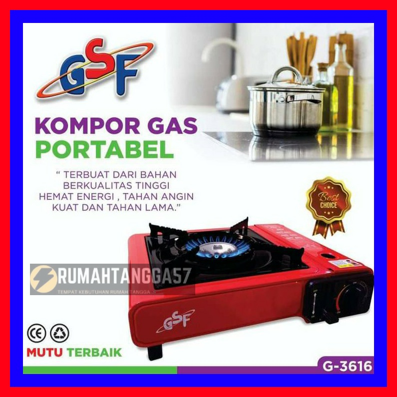 Jual KOMPOR GAS PORTABLE GSF -3616 / KOMPOR PORTABLE SIMPEL / KOMPOR GAS PORTABLE SATU TUNGKU ...