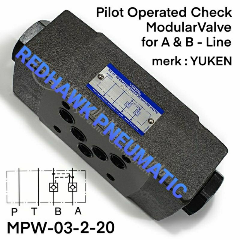 Jual MODULAR CHECK VALVE MPW 03-2-20 MODULAR VALVE YUKEN MPW 03-03-2-20 ...