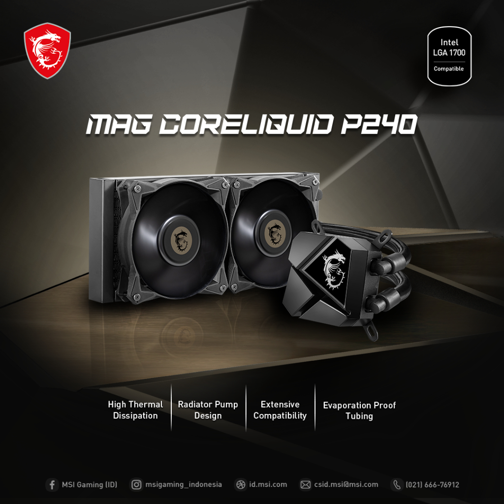 Jual CPU Cooler MSI MAG CORELIQUID P240 | Shopee Indonesia