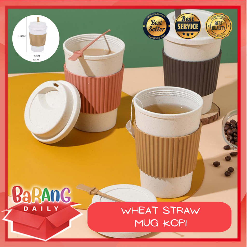 Jual Wheat Straw Mug Kopi / Mug Praktis / Mug Minuman Dingin / Mug ...