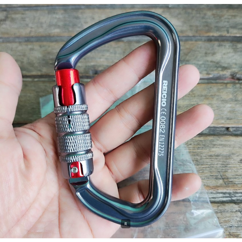 Jual Reicio D-type Triact-lock carabiner, climbing rescue 30KN Aluminum ...