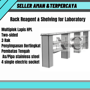 Jual Rack Reagent & Shelving for Laboratory Bench, R3-240 Dimensi ...
